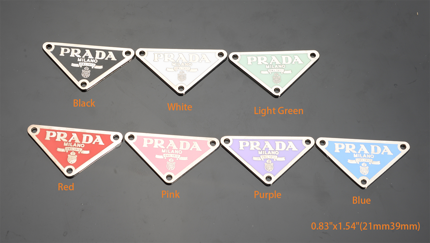 Prada Metal Tags ，triangle tag